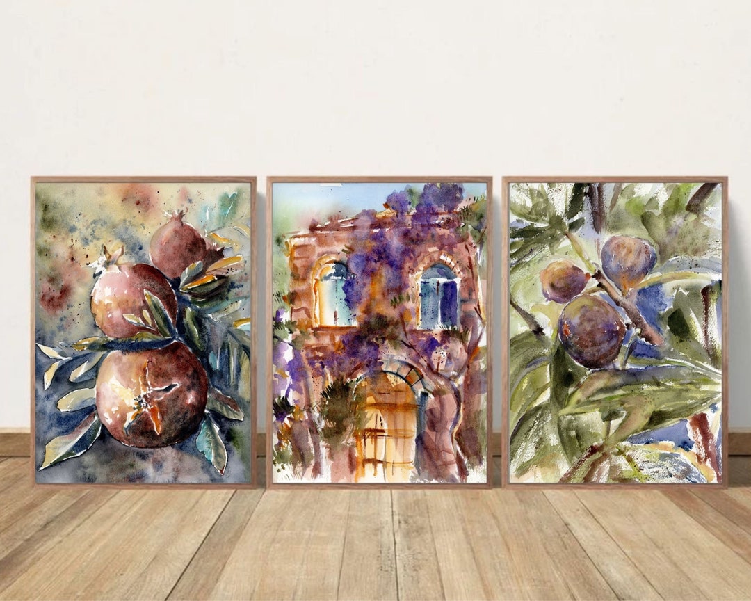 Old Jaffa Painting Israel Art Large Print Travel Fine Art Cottage ...