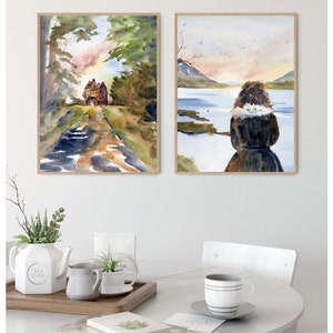 Outlander Fine Art Large Print Castle Painting Scottish Landscape Lake ...