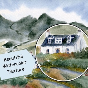 Scotland Painting Cottage Art Large Print Scottish Hills Print ...