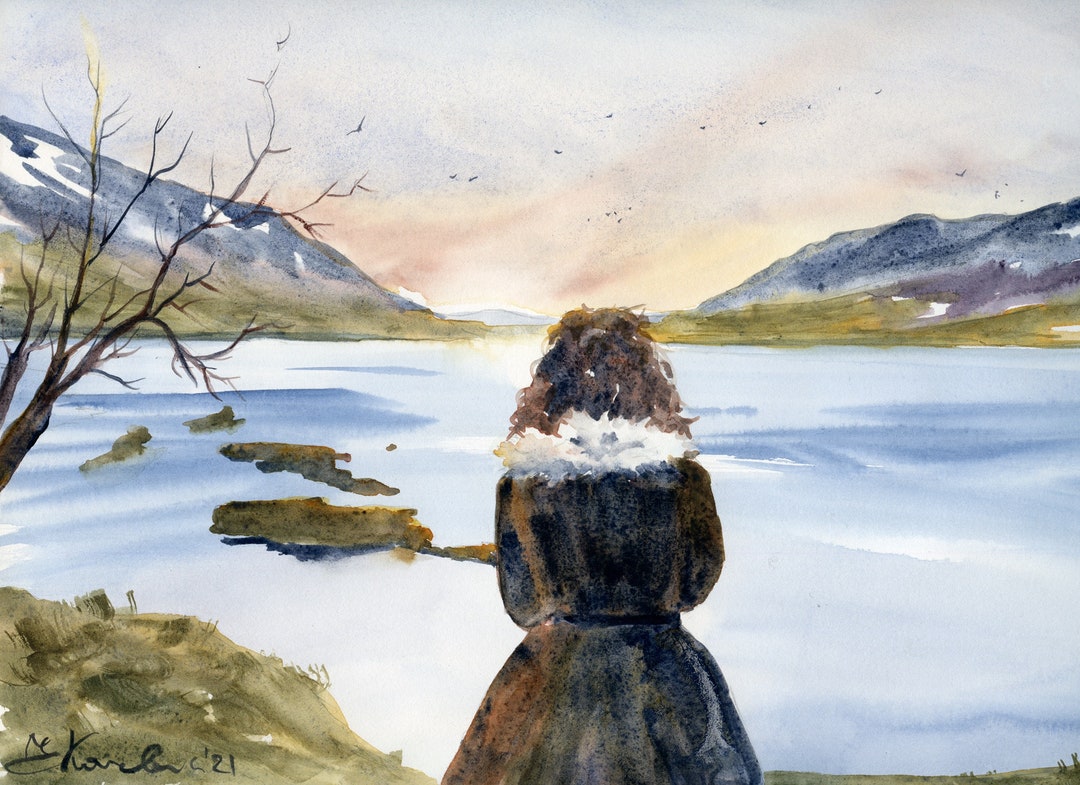 Outlander Original Art Scottish Loch Landscape Original Painting ...