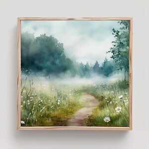 Meadow Painting Summer Landscape Wildflower Wall Art Field Painting ...
