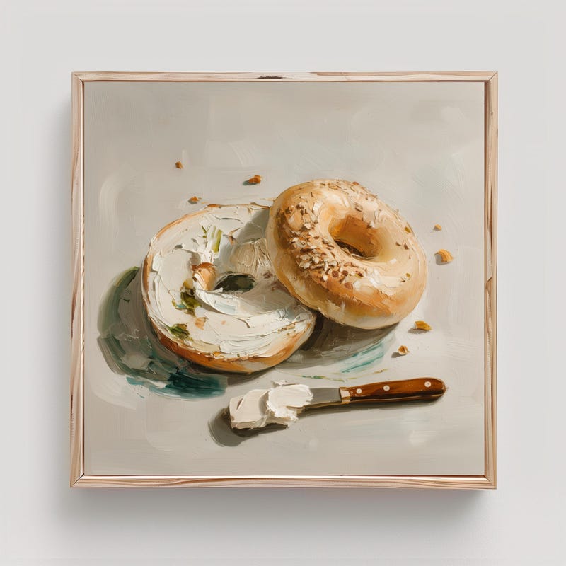 Oil Painting Bagels - Etsy UK