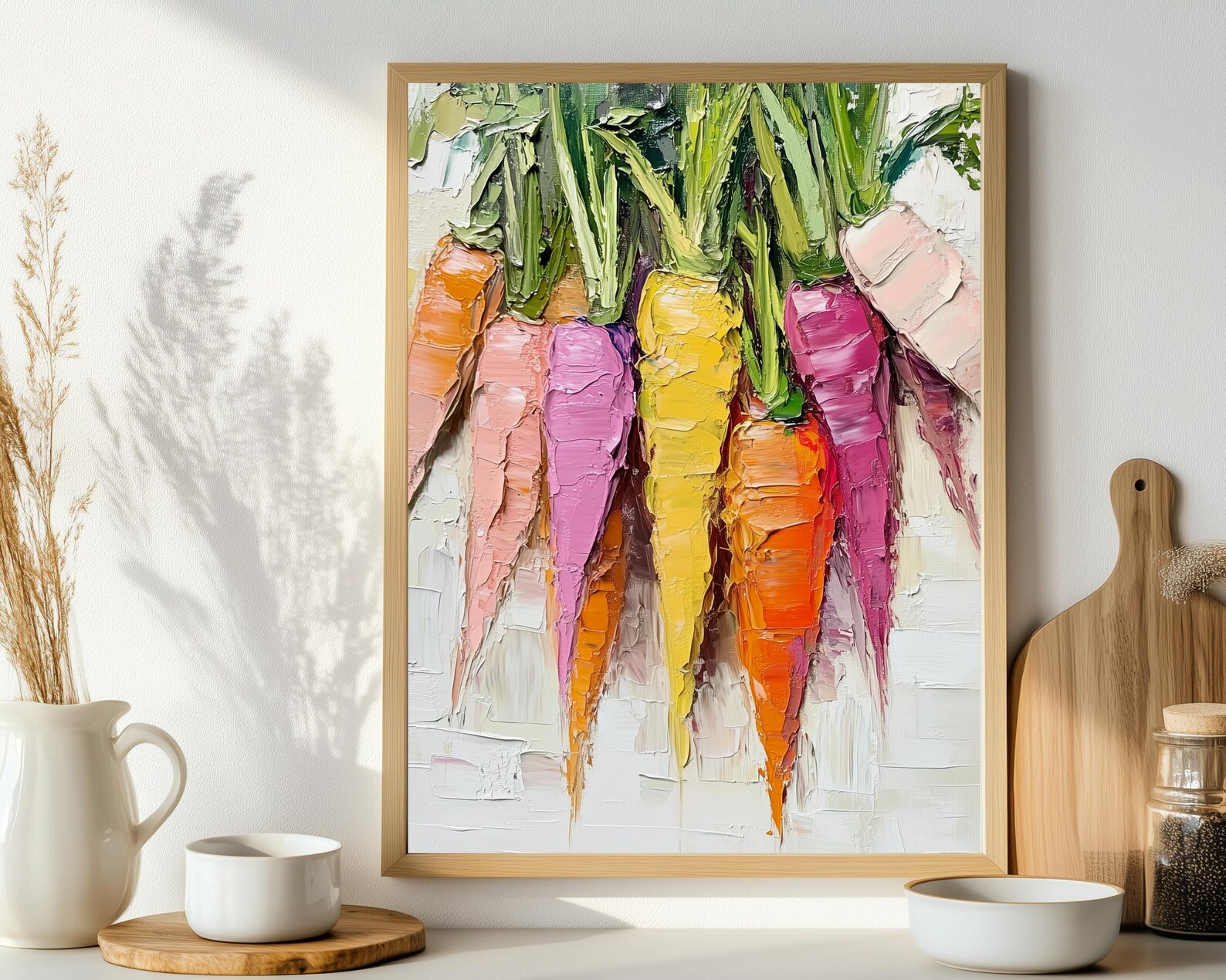 Carrots Rainbow Art Carrot Colorful Bright Vegetables Print From an ...