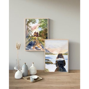 Outlander Fine Art Large Print Castle Painting Scottish Landscape Lake ...