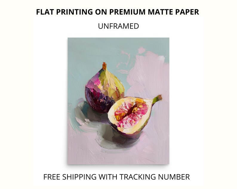 Fig Painting Figs Fruit Print From an Original Impasto Oil Painting - Etsy