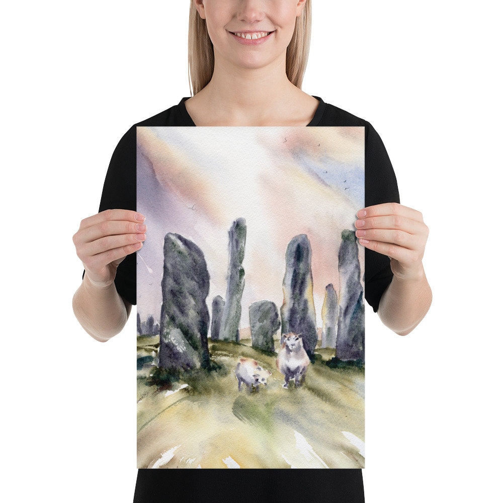 Scotland Painting Callanish Art Large PRINT Callanish Standing Stones ...
