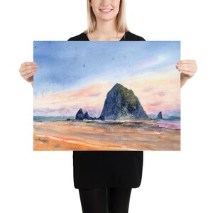 Cannon Beach Art Large Print Oregon Coast Poster Haystack Rock Print ...