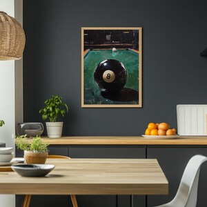 8 Ball Pool Painting: Billiard Room Wall Art Print - Etsy
