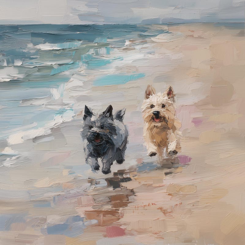 Terrier Running Print - Etsy