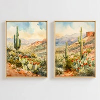Desert Cactus Poster A2 - Etsy