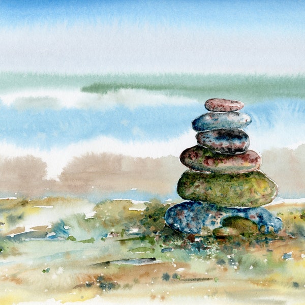 Beach Stone Art - Etsy