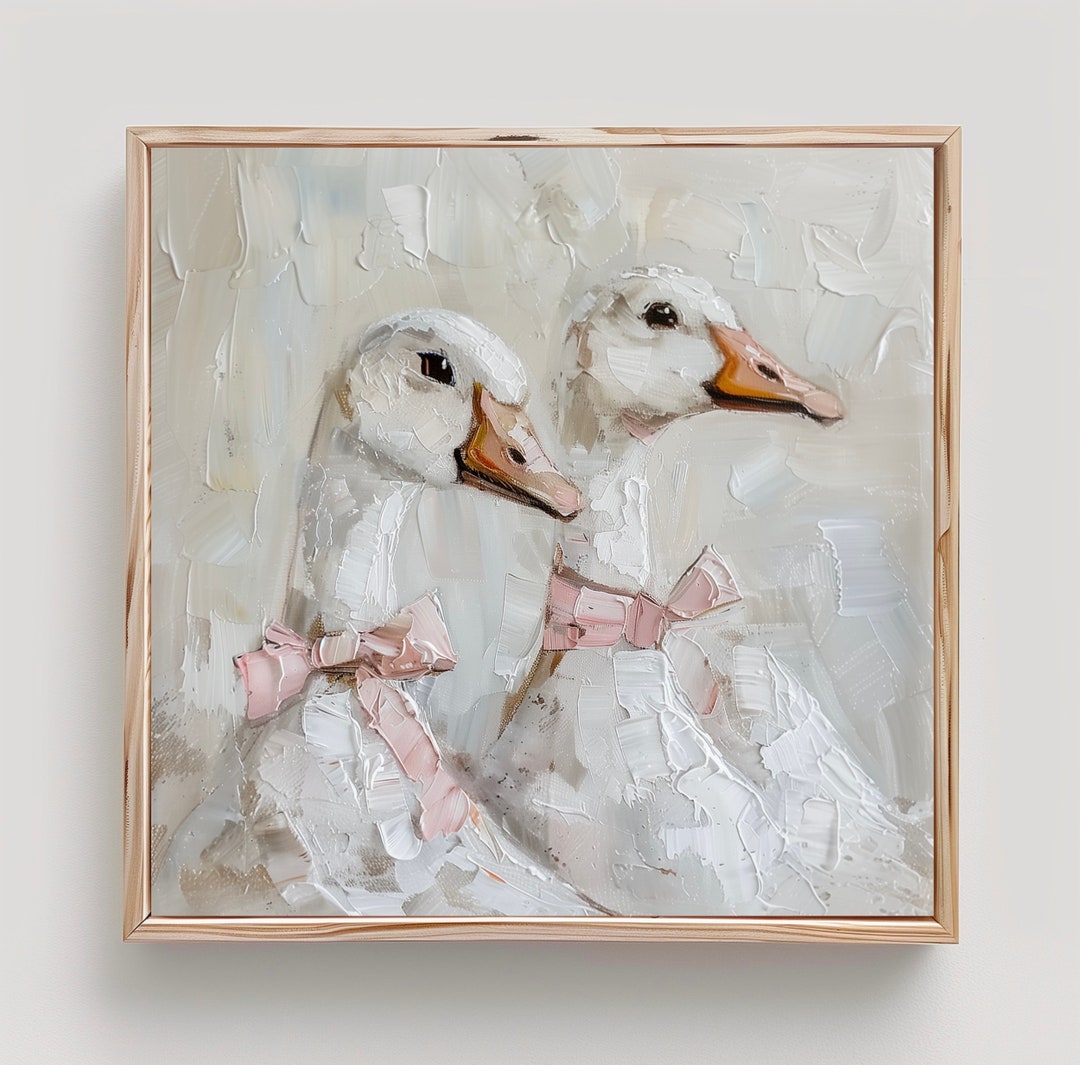 Goose Painting Couple of Geese Print From an Original Impasto Oil ...