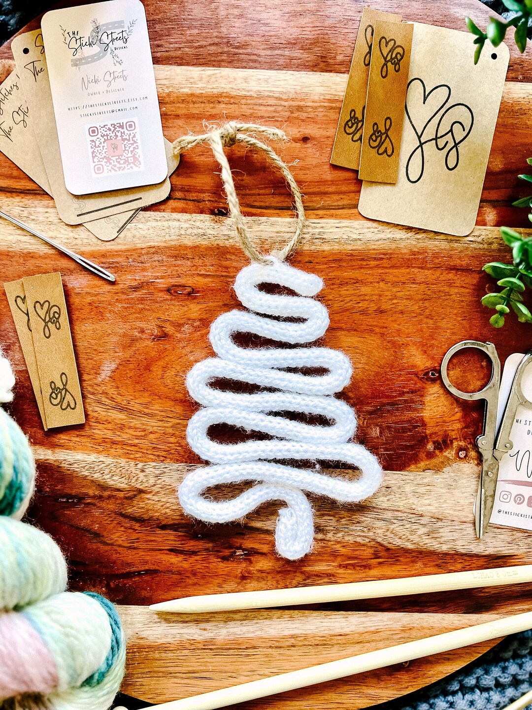 Knitted Wire Tree Ornament Wire Tree Shaped Ornament I Cord Tree ...