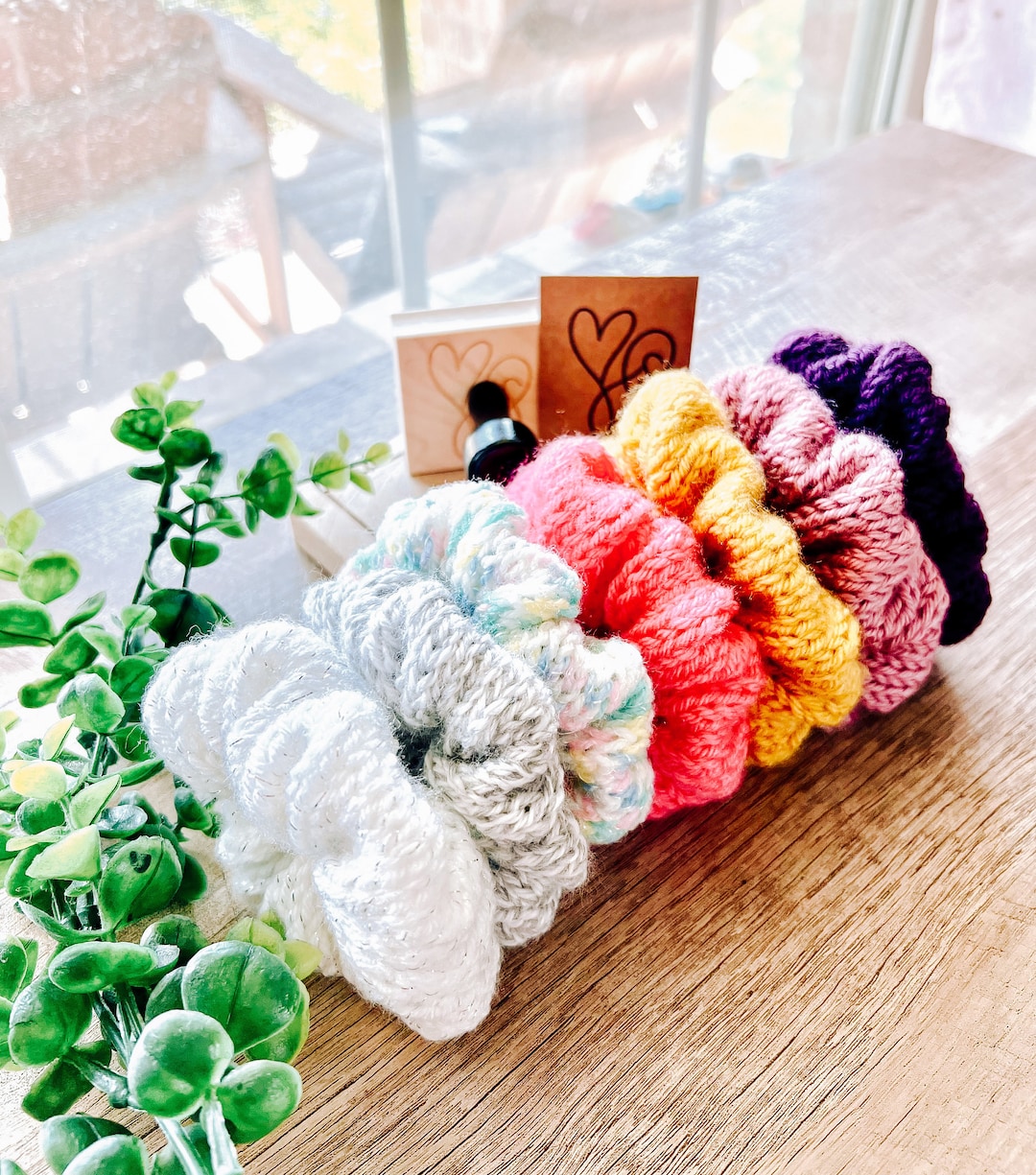 Knit Scrunchies Knitted Scrunchie Scrunchies Scrunchie Hair Accessory ...