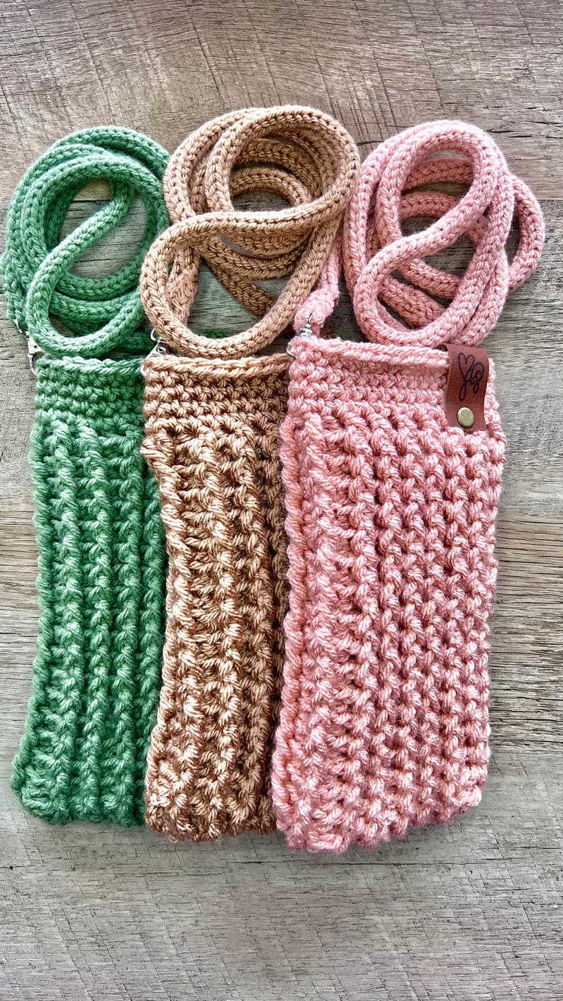 Crossbody Crochet Phone Bag | Boho Phone Holder | Crochet Phone Purse ...