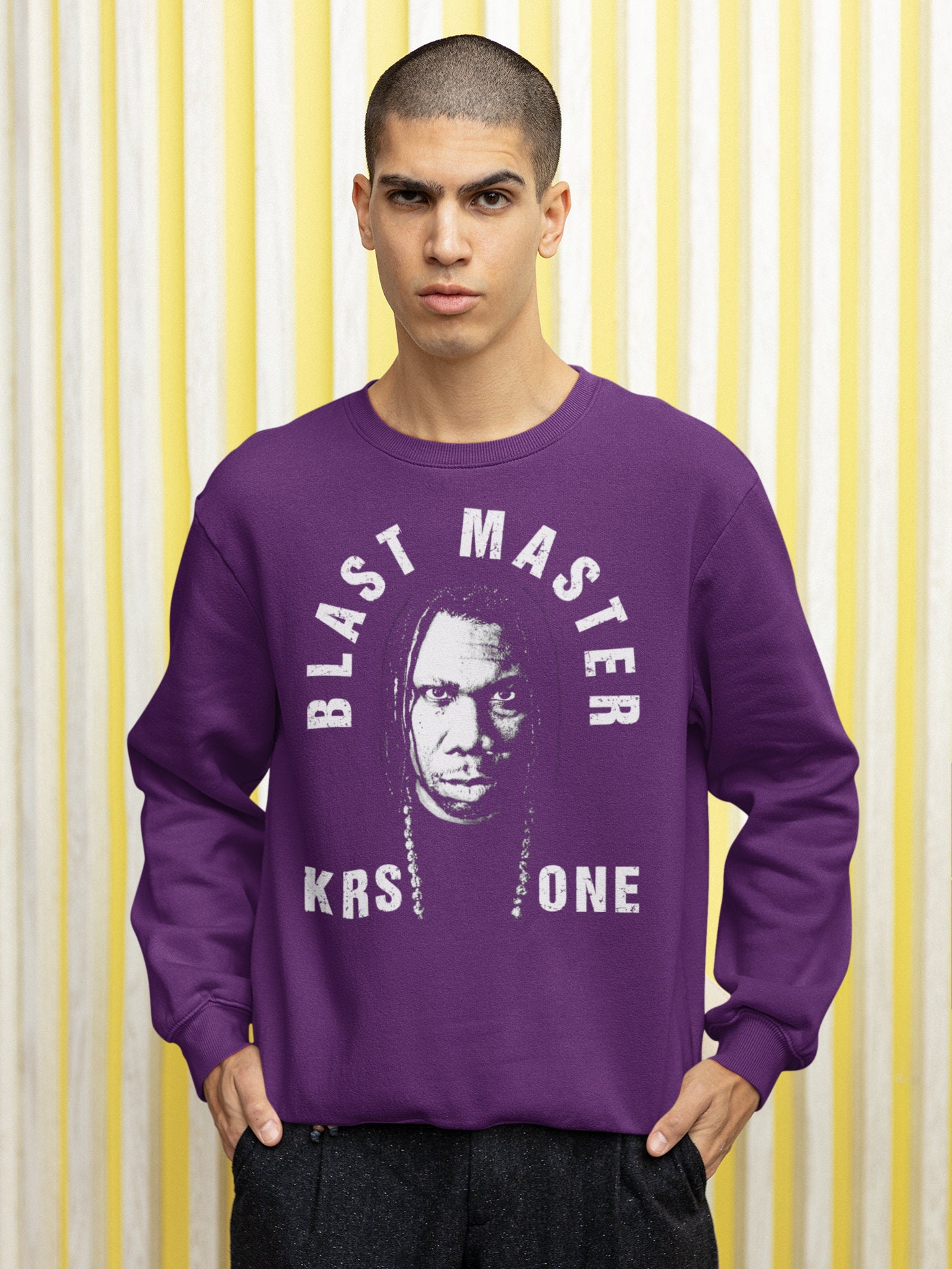 KRS One Old School Hip Hop Sweatshirt Jumper Rap Sweatshirt sold by ...