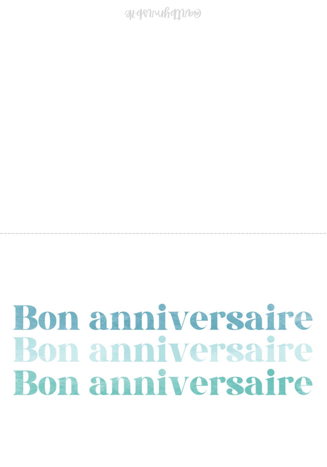 French Happy Birthday Printable Cards. Bon Anniversaire. Set - Etsy