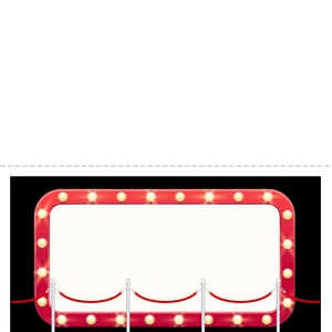 Printable Party Place Cards, Hollywood Star Movie Night Red Carpet ...