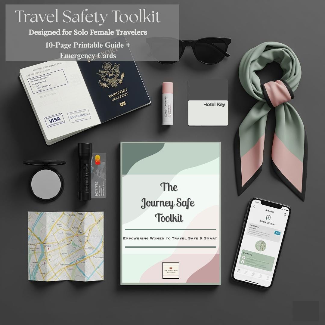 Solo Female Travel Safety Toolkit: Emergency Cards & Checklists (PDF ...