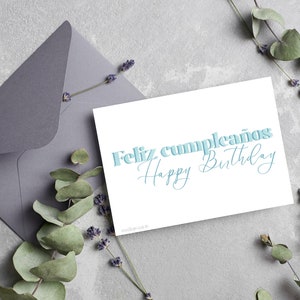 Printable Spanish Happy Birthday Cards. Feliz Cumpleanos. Set - Etsy