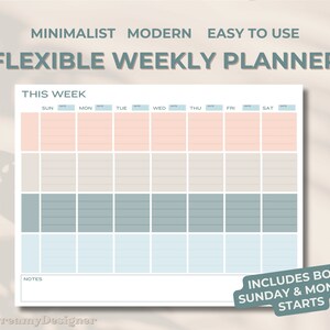 Household Planner, Family Planner, Week at a Glance, Printable Weekly ...