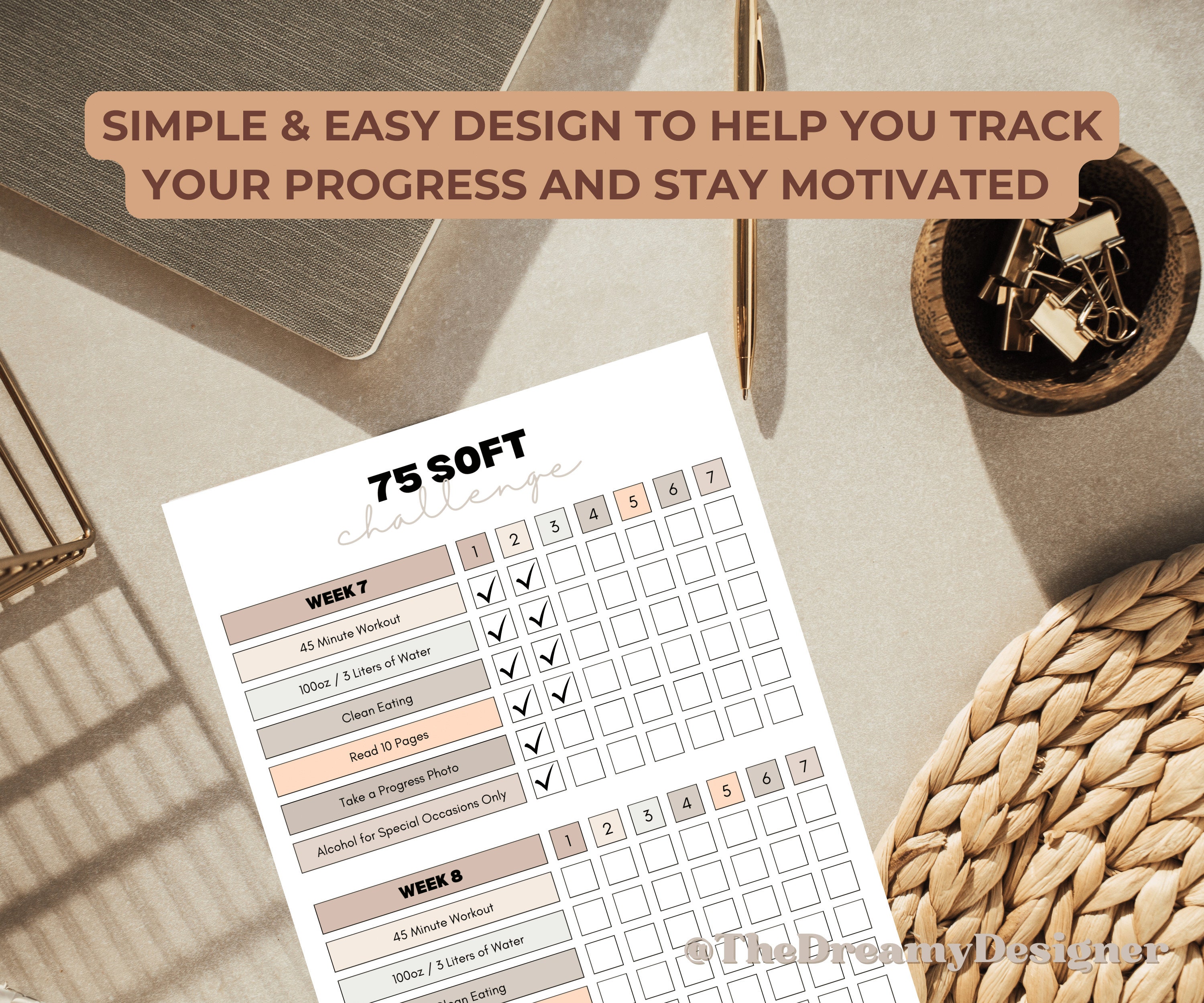 75 Soft Challenge Printable PDF, 75 Soft Tracker, 75 Soft Checklist, 75 ...