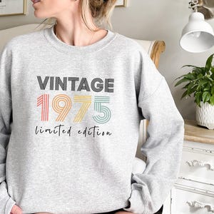 Vintage 1975 Limited Edition SVG, Retro 50th Birthday PNG, 1975 ...