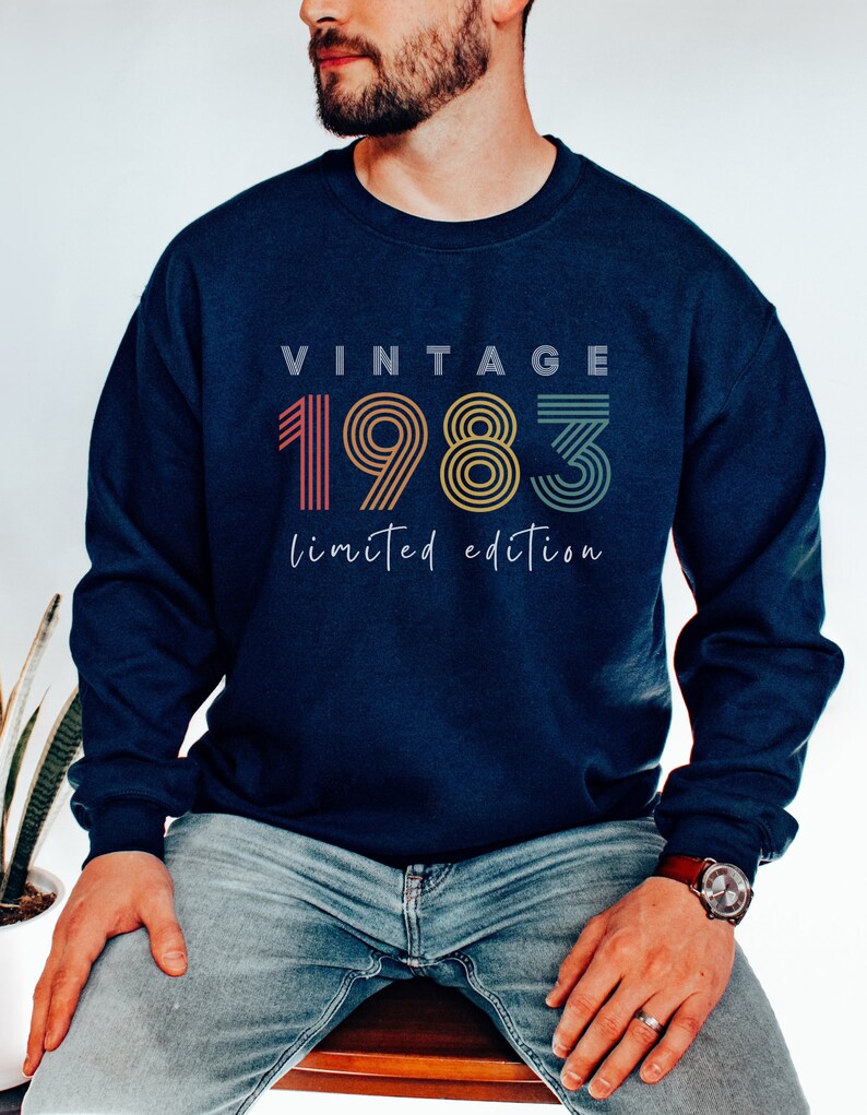 Vintage 1983 Limited Edition PNG, Retro 40th Birthday PNG, Print on ...