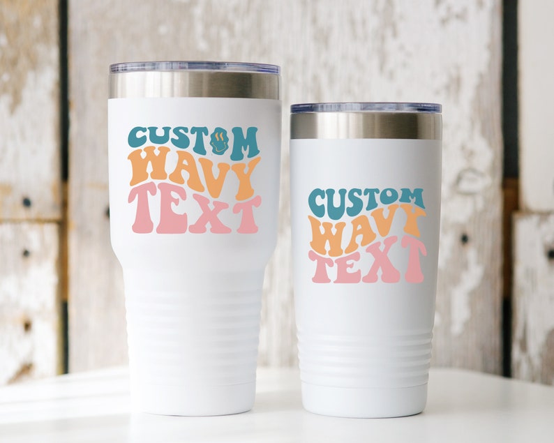 Texto ondulado personalizado PNG SVG, fuente ondulada retro, texto ...