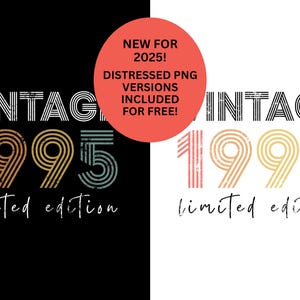 1995 Birthday SVG, 30th Birthday SVG, Vintage 1995 Limited Edition SVG ...