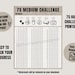 75 Medium Challenge Printable PDF, 75 Medium Tracker, 75 Medium ...