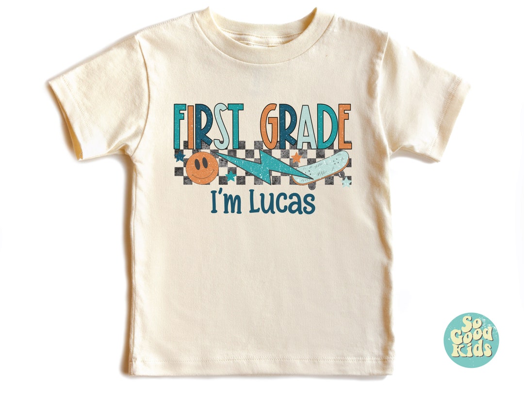 Custom Name First Grade Shirt, Back to School Toddler Shirt, First Day ...