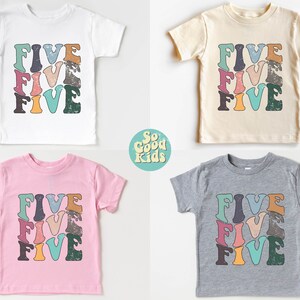 Five Five Five Shirt, Fifth Birthday Shirt, 5th Birthday Gift, Five T ...