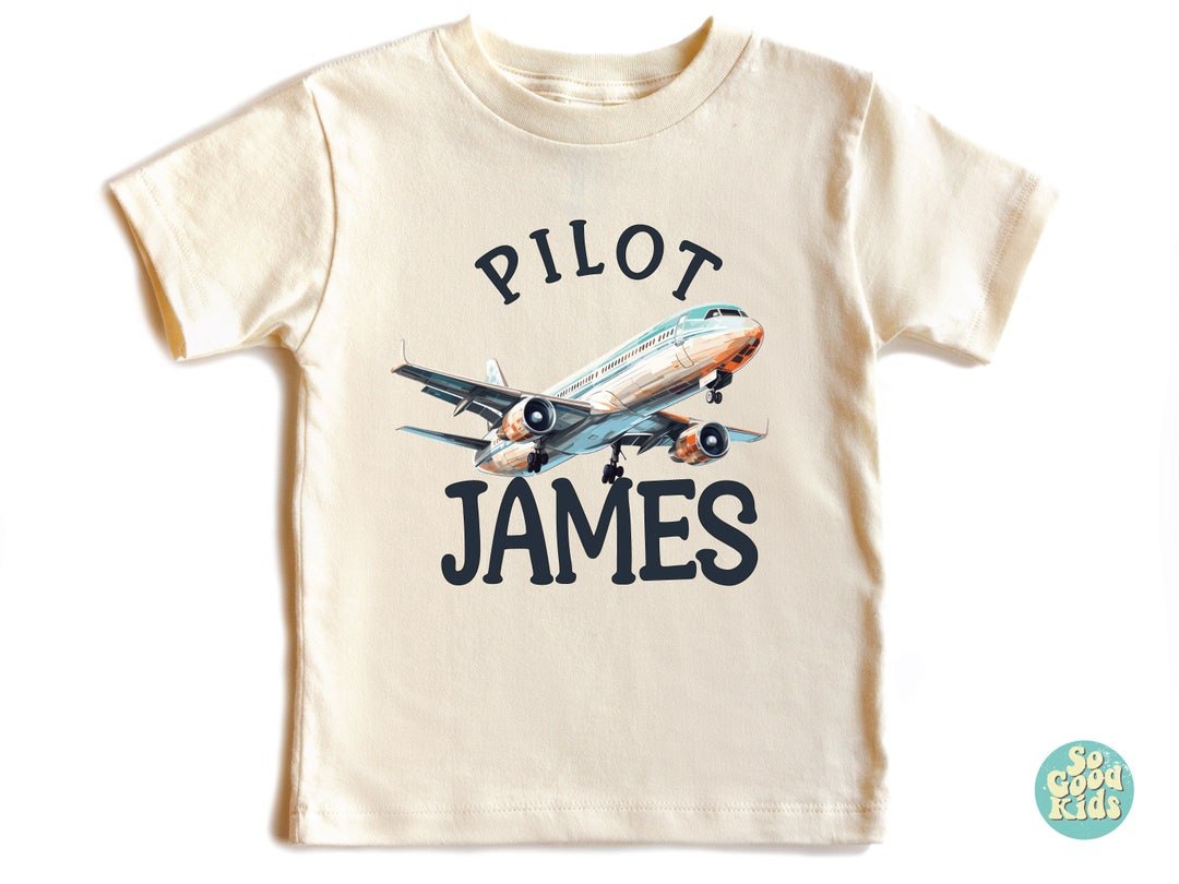 Toddler Pilot Shirt, Custom Name Pilot Shirt, Kids Aviator Shirt, Kids ...