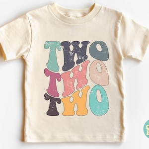 Two Two Two Shirt, Two Year Old Gift, Second Birthday Boy Gift, 2nd ...