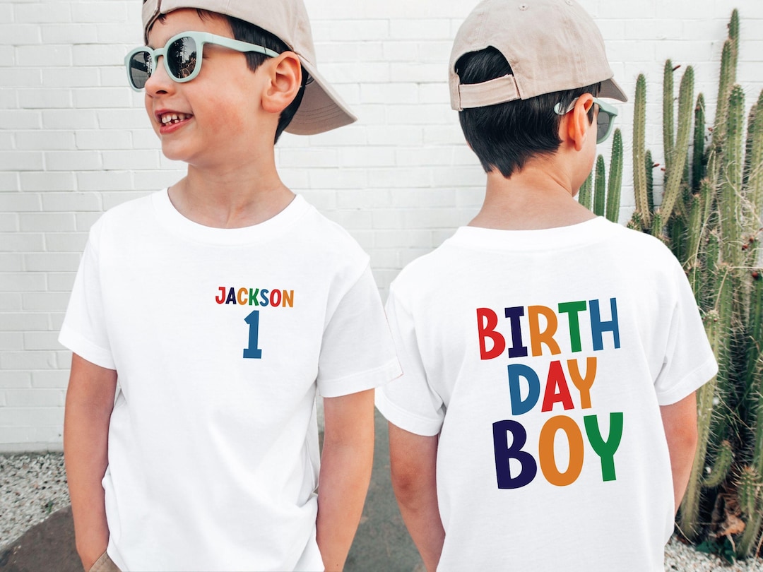 Birthday Boy Toddler Shirt, Front and Back Birthday Shirt, Toddler ...