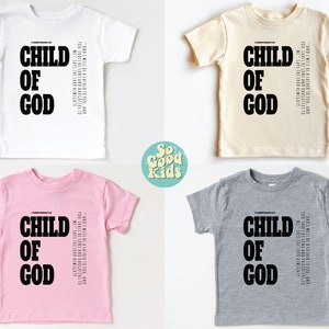 Child of God Shirt, Christian Kids Clothing, Faith Apparel, Religious ...
