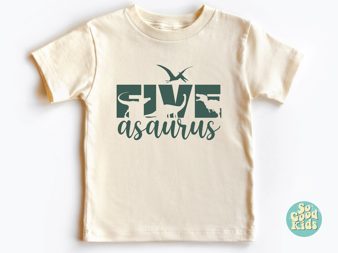 Five Asaurus Shirt, Fifth Birthday Shirt, 5th Birthday Gift, Five Shirt ...