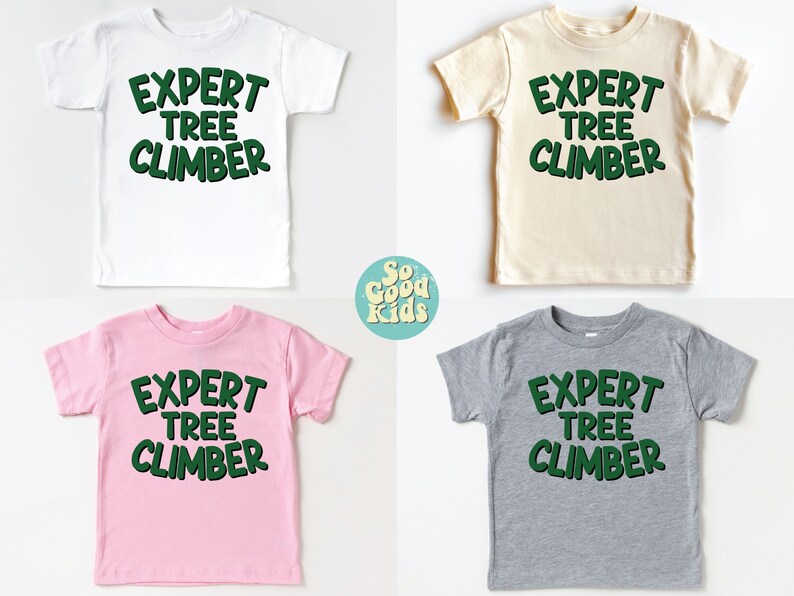 Expert Tree Climber Kids T-shirt- Climbing Gifts - Boys T-shirt ...