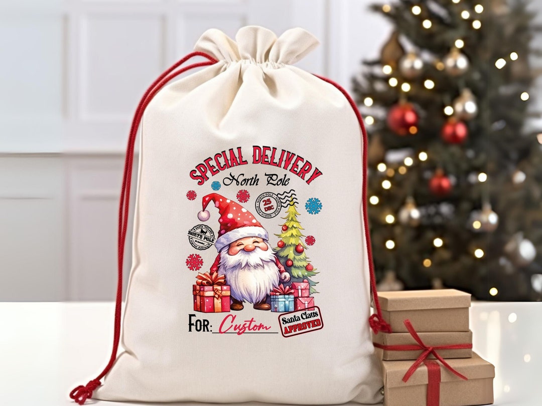 Custom Name Santa Sack, Personalized Sack, Christmas Gift Sack, Santa ...