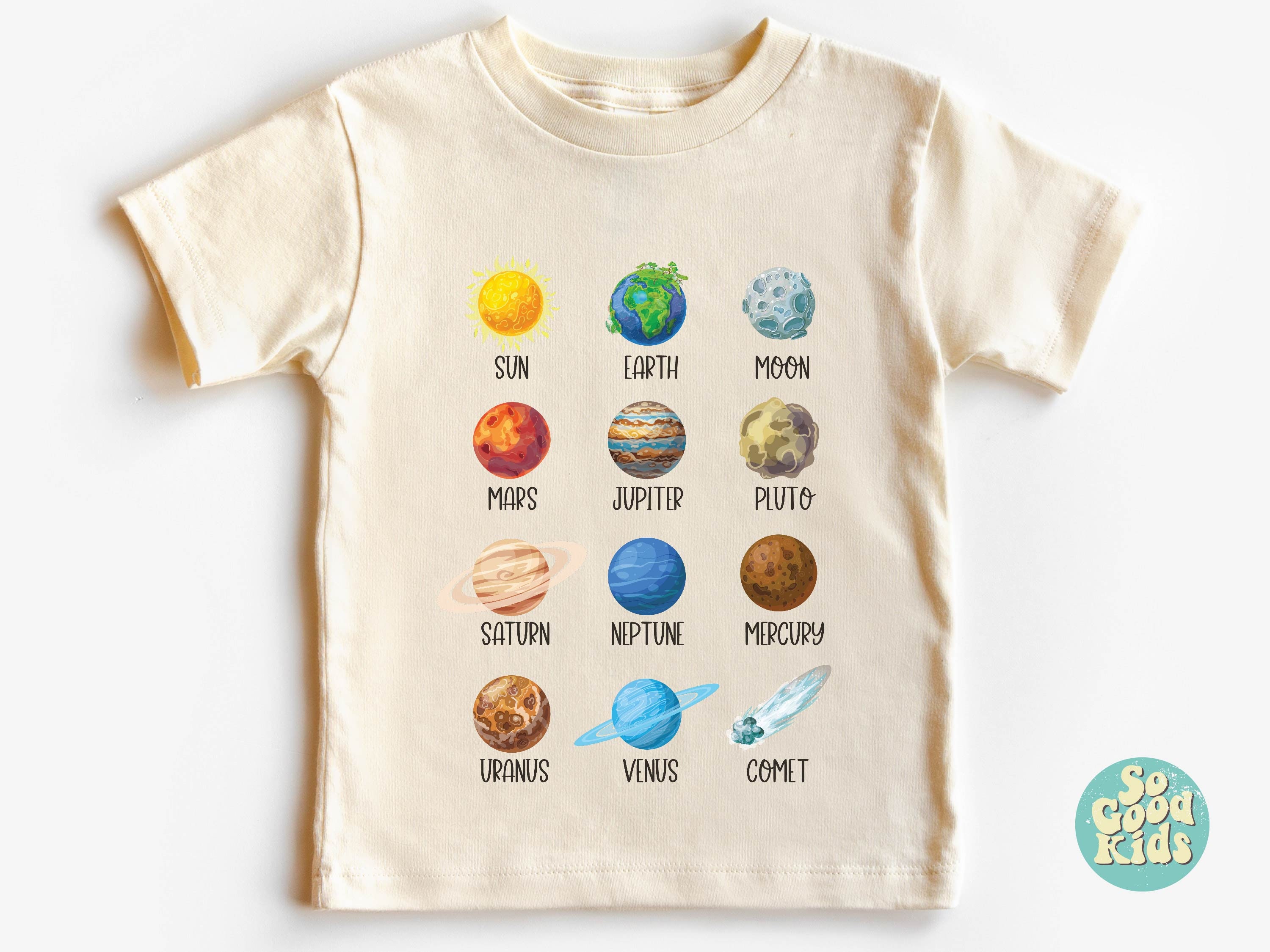 Planets Kids Shirt Astronaut Baby Shirt Planets Baby - Etsy