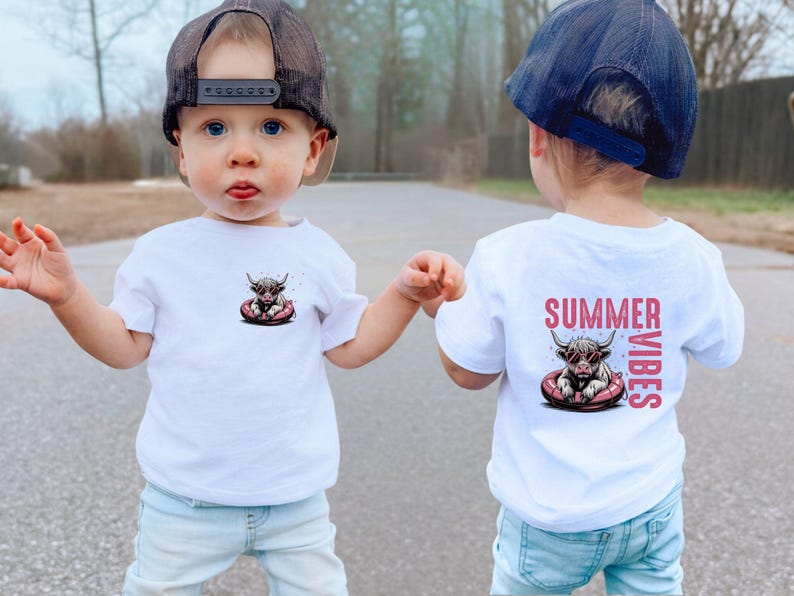 Highland Cow Summer Vibes Toddler Shirt, Beach Sunglasses - Etsy