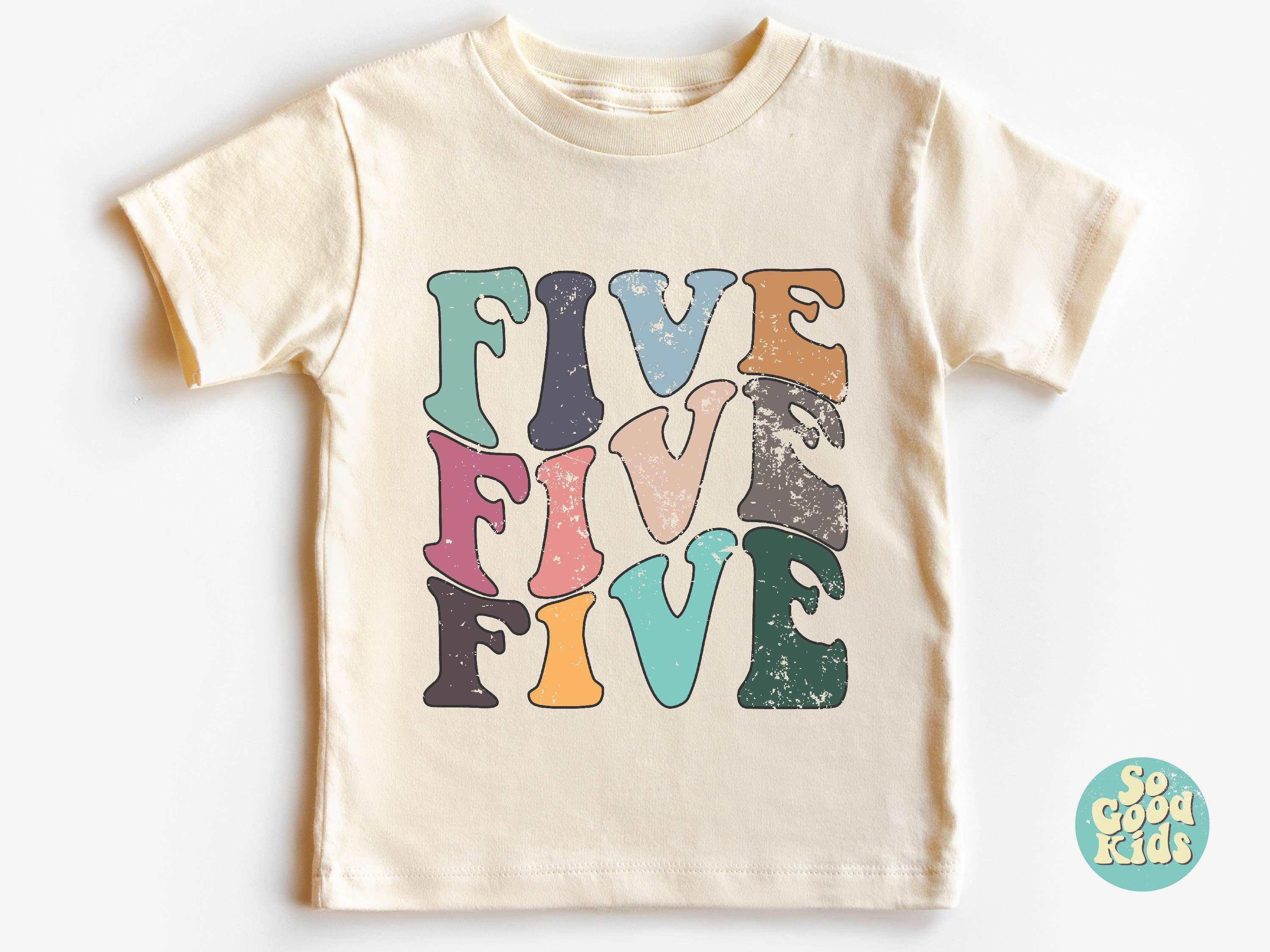 Five Five Five Shirt, Fifth Birthday Shirt, 5th Birthday Gift, Five T ...