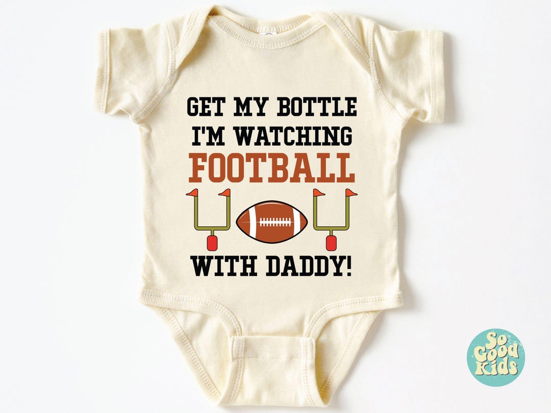 Football Bodysuit, Football With Daddy Bodysuit, Sports Shirt Football ...