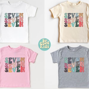Seven Shirt, Seventh Birthday Shirt, 7th Birthday Gift, Seven T-shirt ...