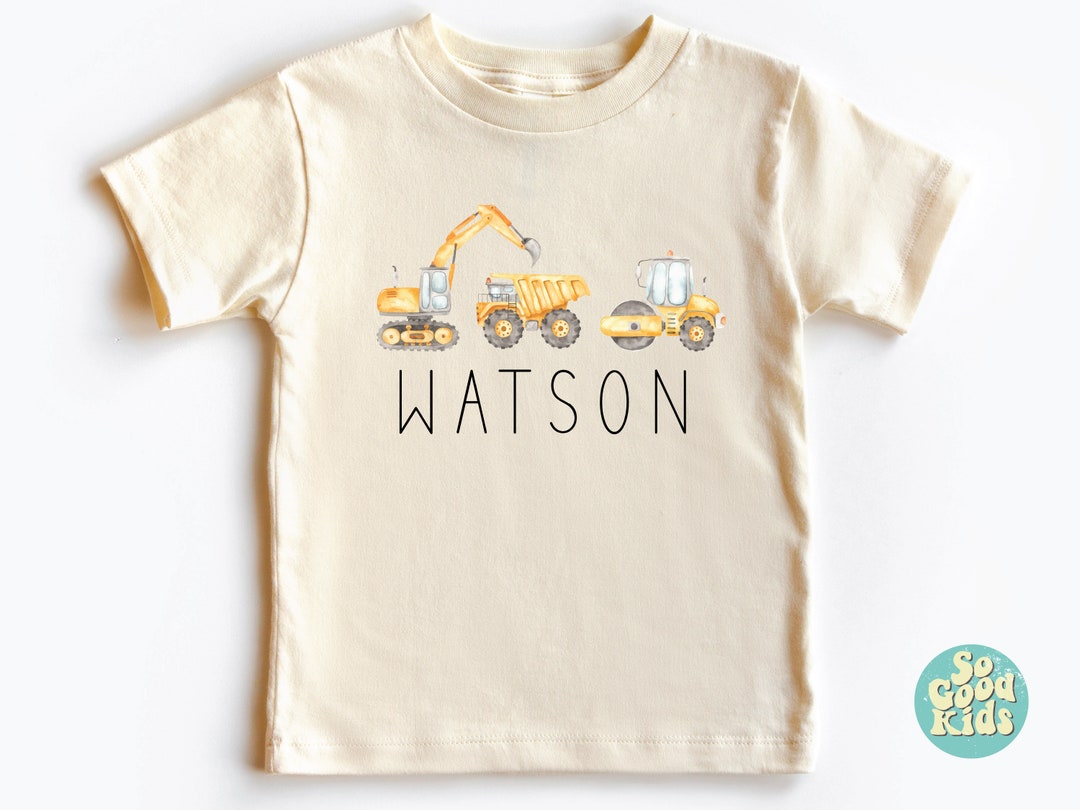 Personalized Construction Shirt, Equipment Shirt, Truck Kids Shirt ...