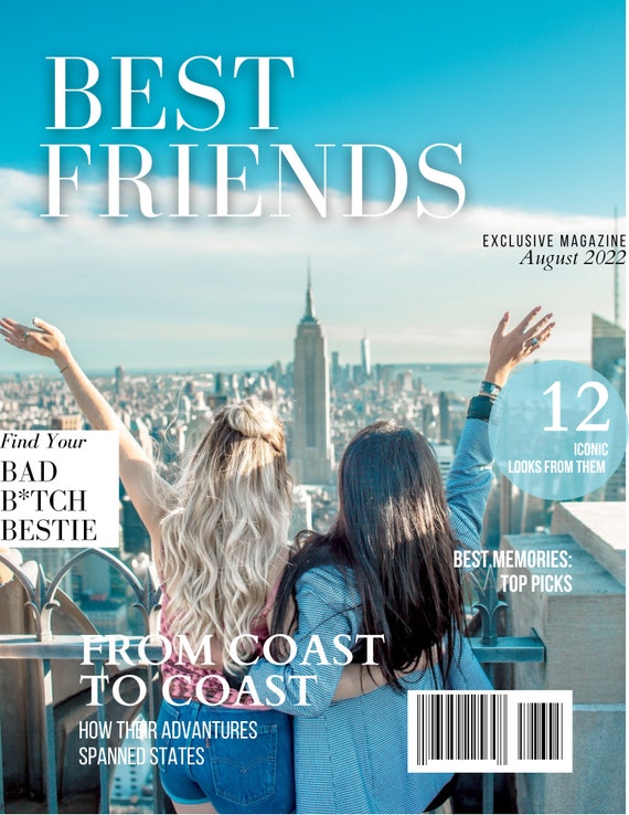 Best Friends Custom Magazine Cover Best Friend Birthday Gift - Etsy