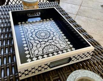 Hand Painted Wood Tray - Etsy