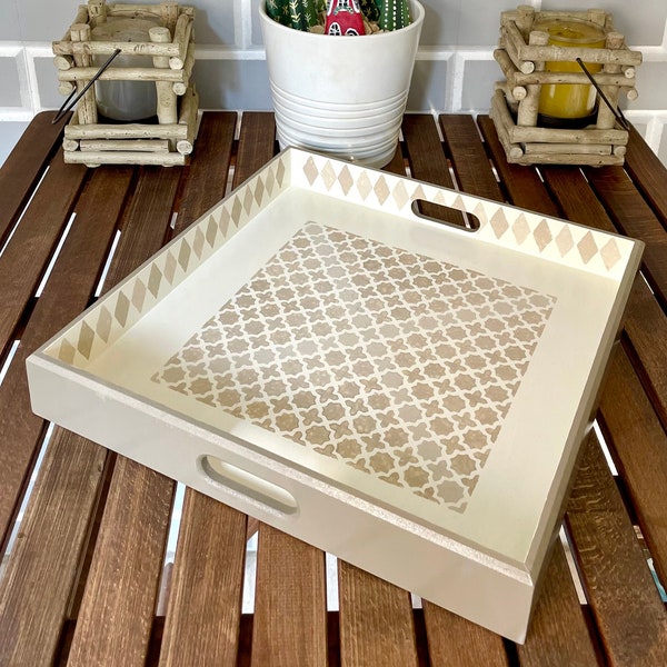 Hand Painted Wood Tray - Etsy