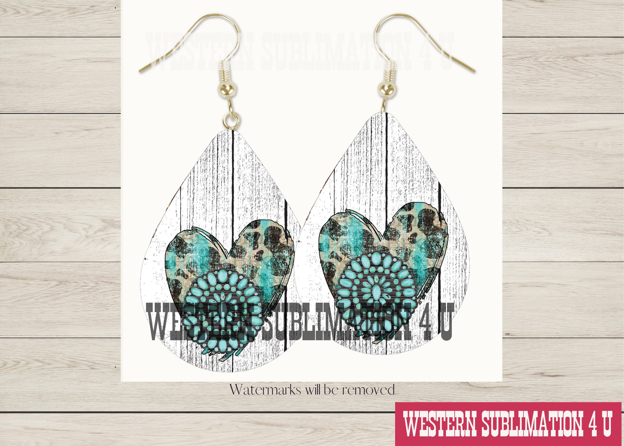 Western Earring Png Sublimation Design Teardrop Earring Template ...